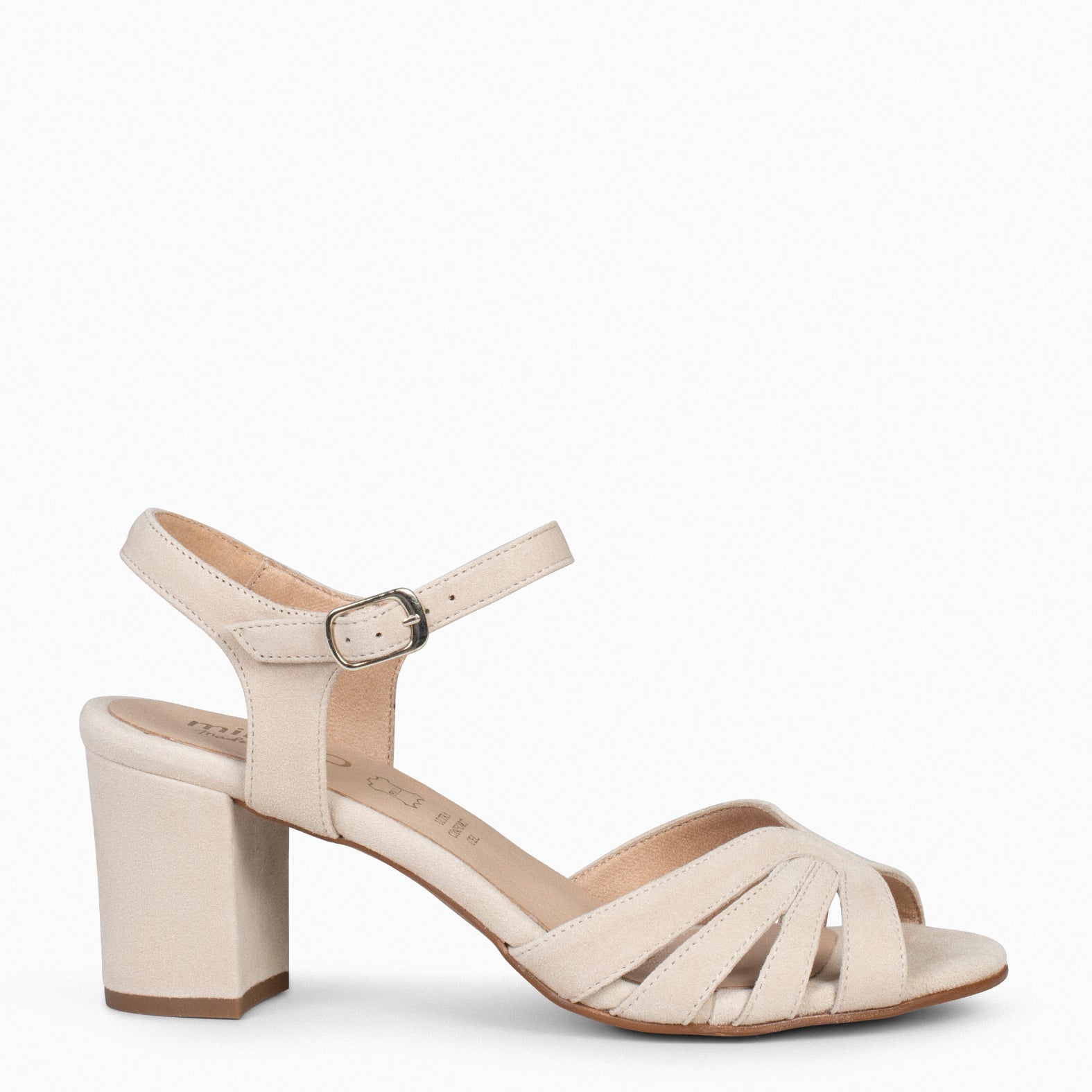 MUSA – Sandalias de Tacón ancho BEIGE | miMaO