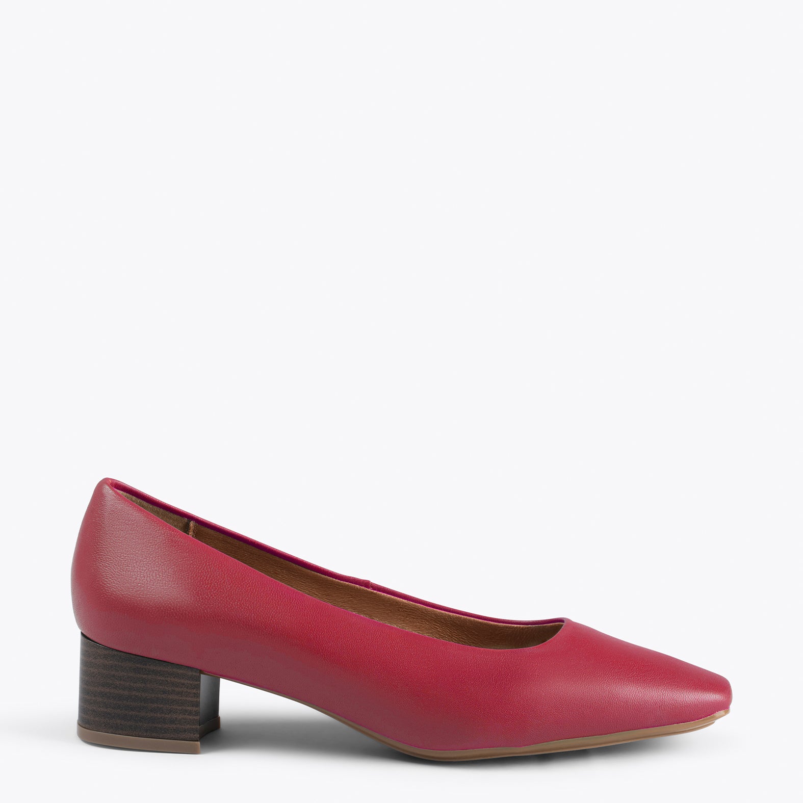 URBAN LADY – BURGUNDY nappa leather low heels | miMaO