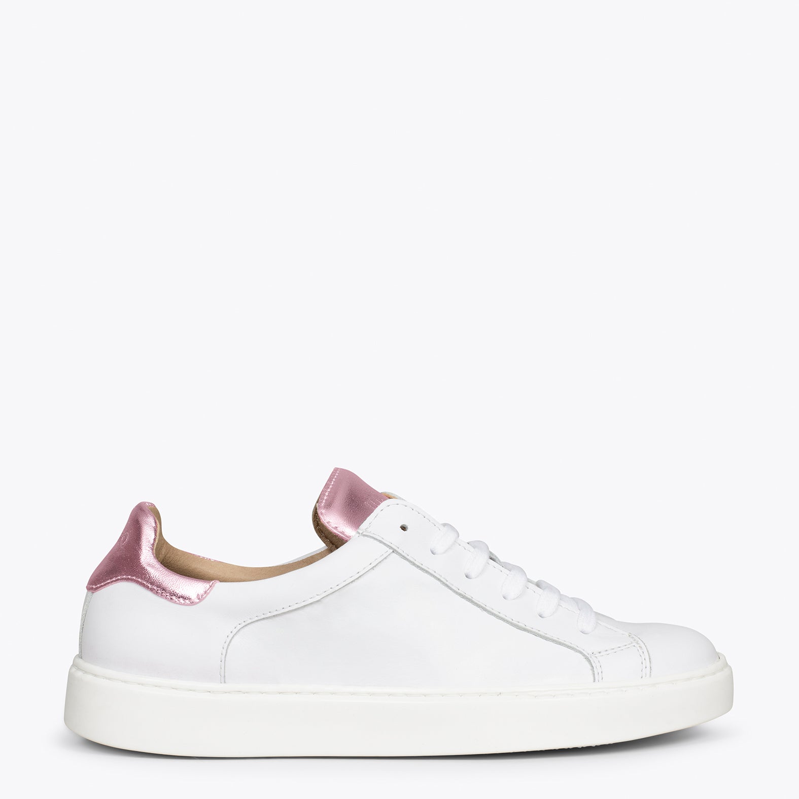 SNEAKER - Zapatillas blancas de mujer detalle ROSA | miMaO